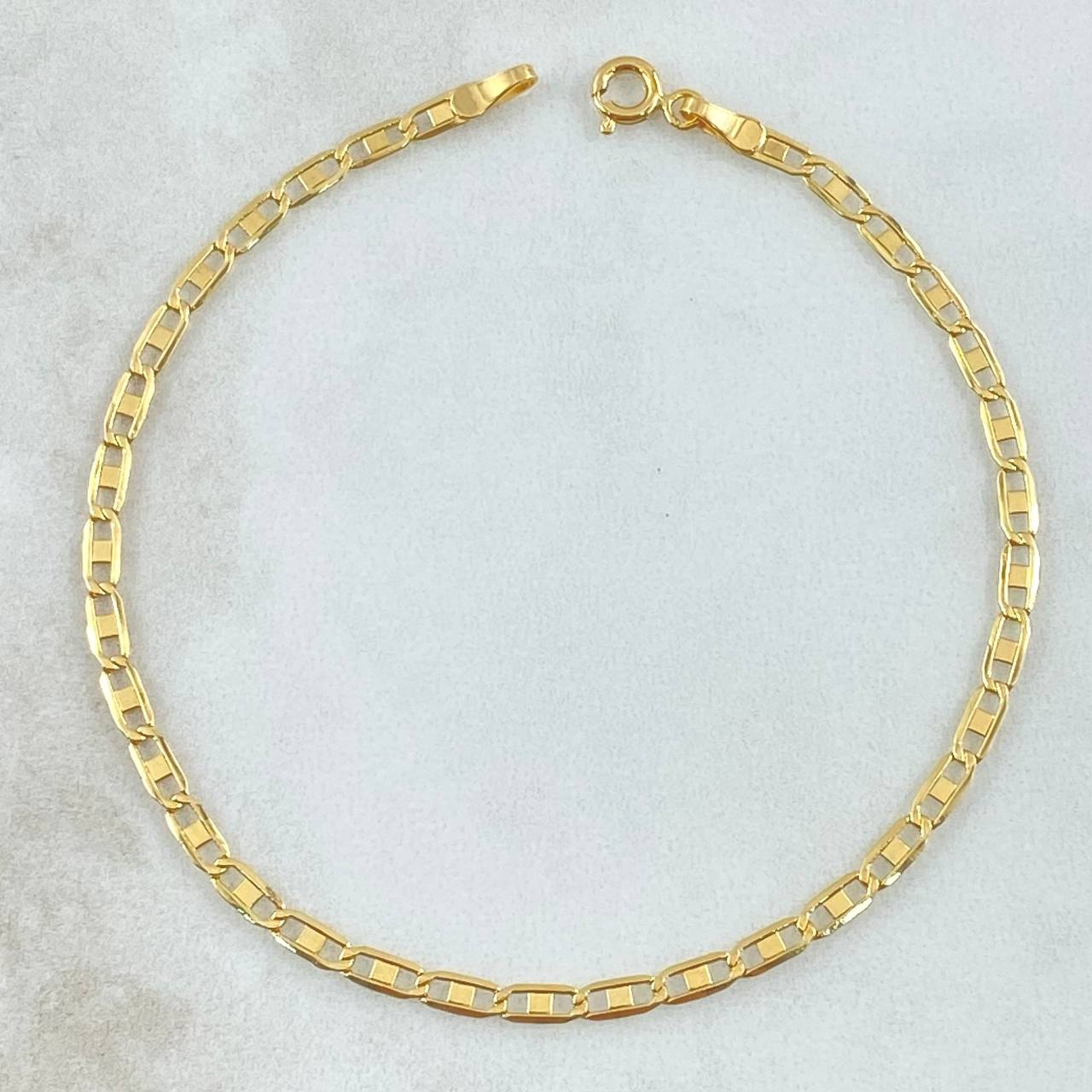 Flat Anchor Bracelet 1.4gr, 18K 750 Gold – Napoleone Joyas USA