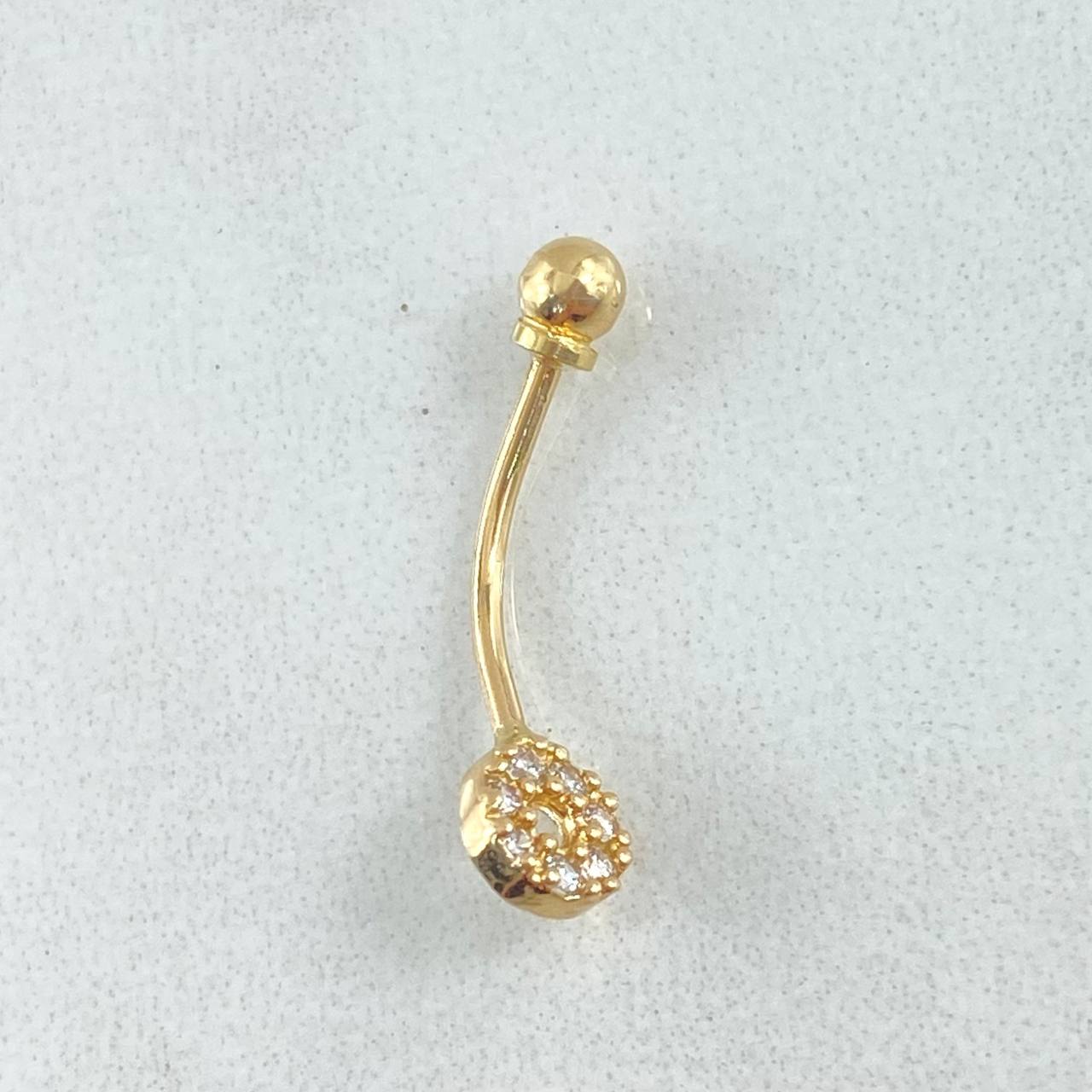 Piercing Ombligo Circulo 0,55gr, Oro 18K 750 – Napoleone Joyas US
