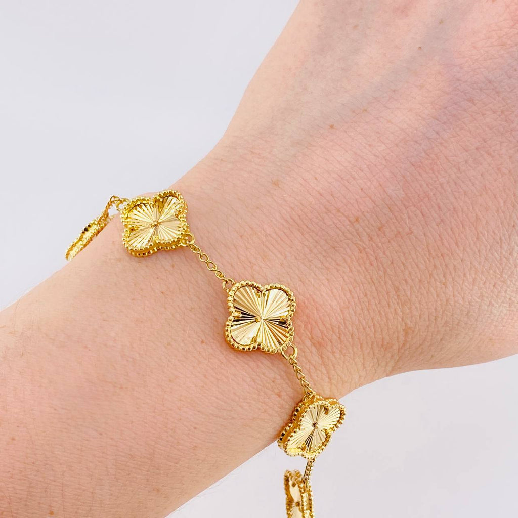 Clover Bracelet Classic Link Yellow Gold 18K Women | Napoleone USA ...