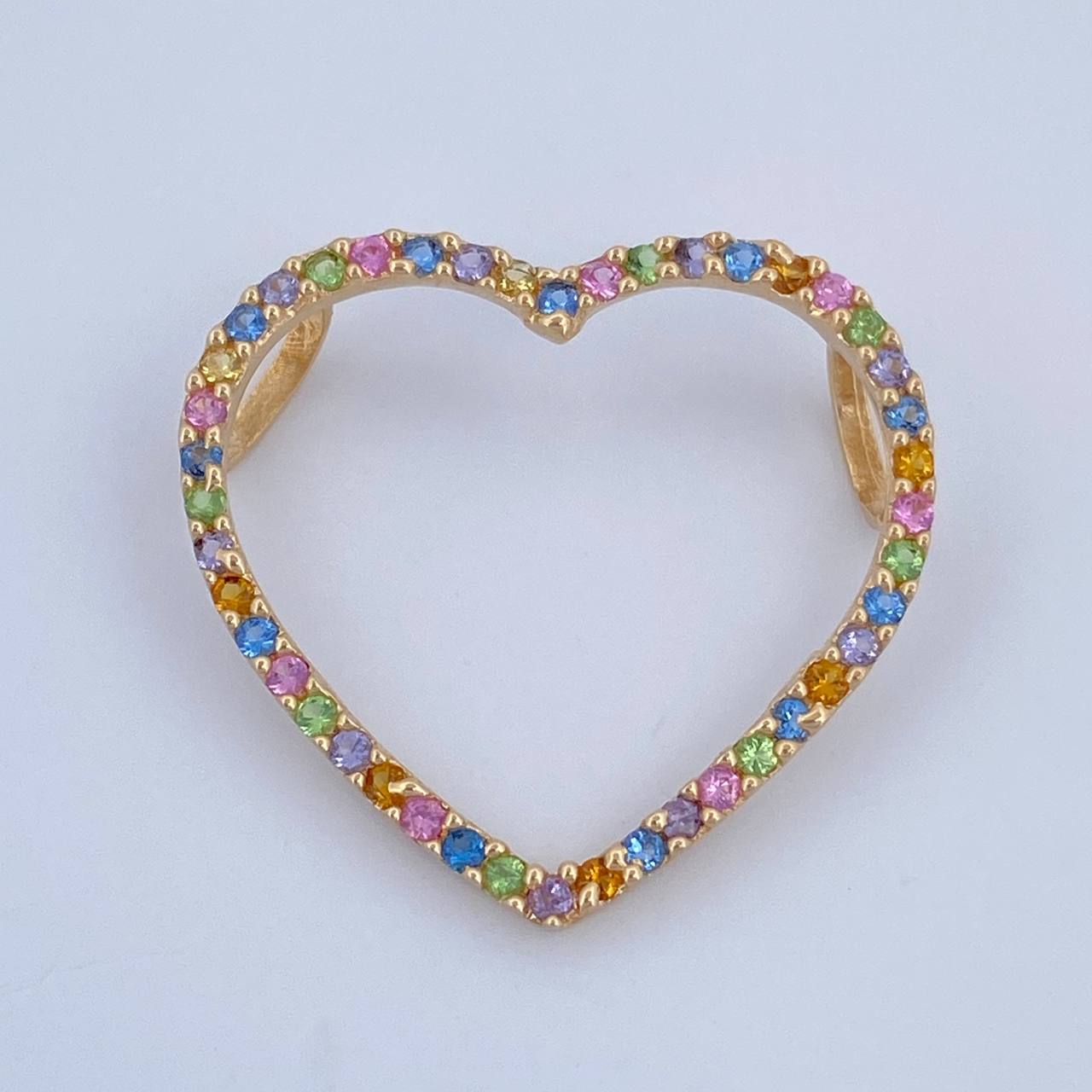 Dije Silueta Corazon 1,25gr, Oro 18K 730 – Napoleone Joyas USA