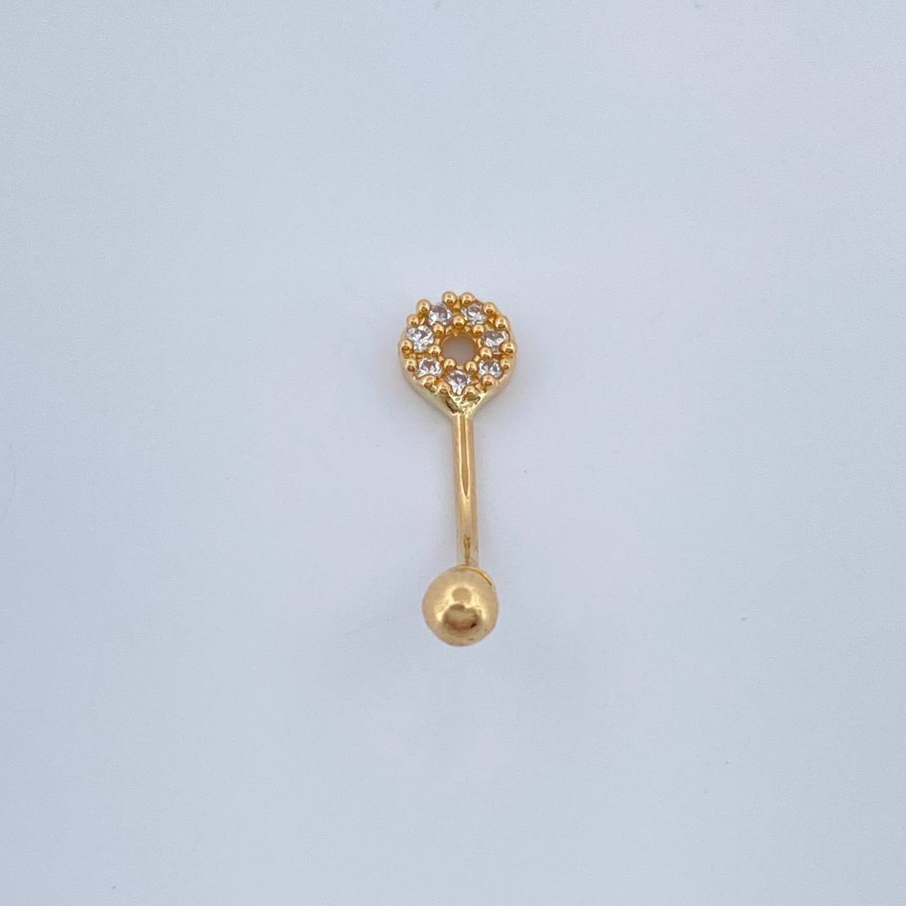 Curved Circle Piercing 0.6gr | 18 Karat Gold – Napoleone Joyas USA