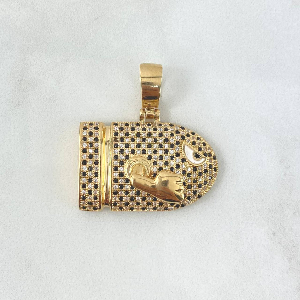 Pendant Cannon Bullet Rocket 10.8gr, 18K 730 Gold – Napoleone Joyas USA