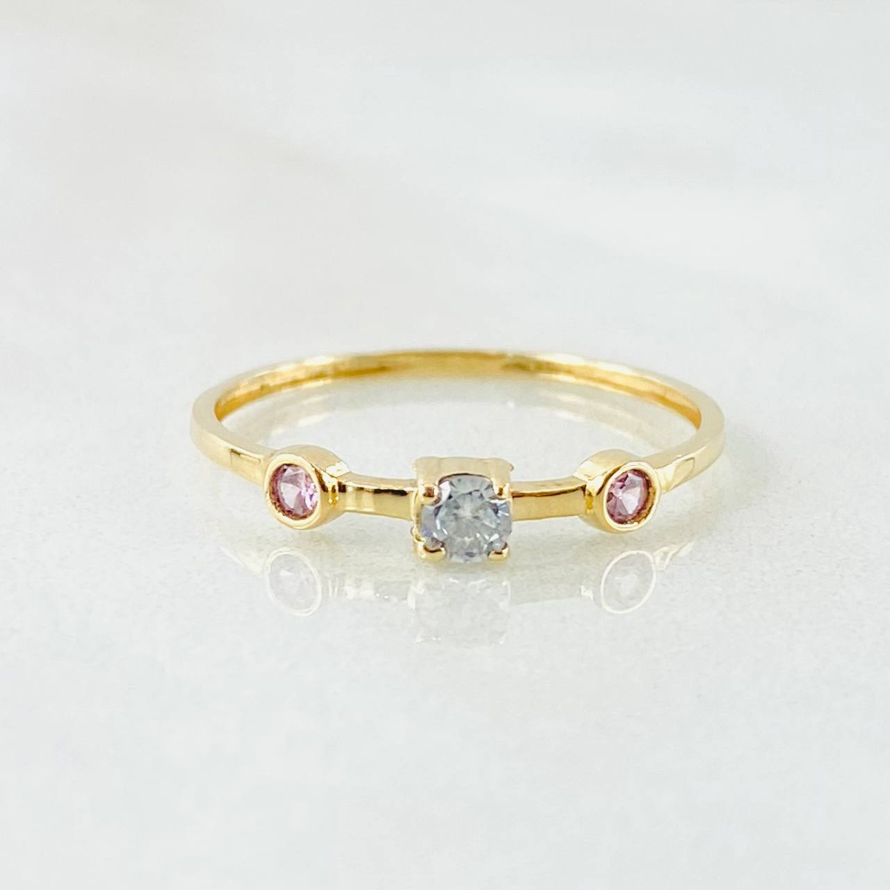 Solitaire Two-Eyes Ring 0.9gr | Size 7 | 18-Karat Gold – Napoleone ...