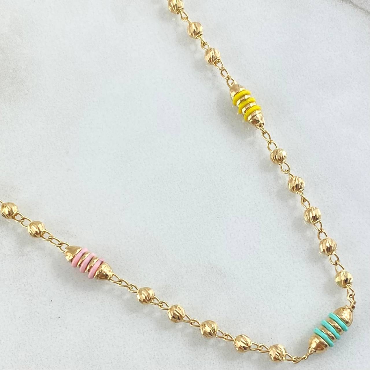 Rustic Military Style Chain 8.4gr, 18K 730 Gold – Napoleone Joyas USA